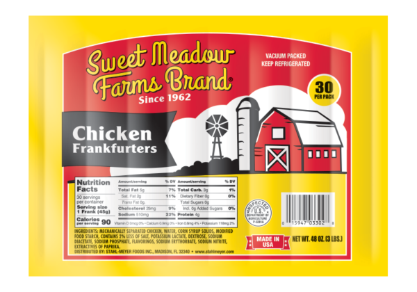 Chicken Franks SM 3lb - Stahl-Meyer Foods, Inc.